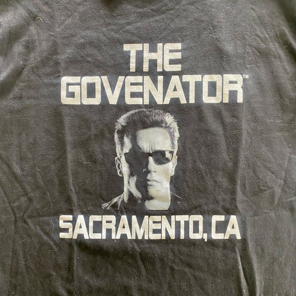 Shirts | Vintage The Governator California T Shirt M Mens Black Arnold ...